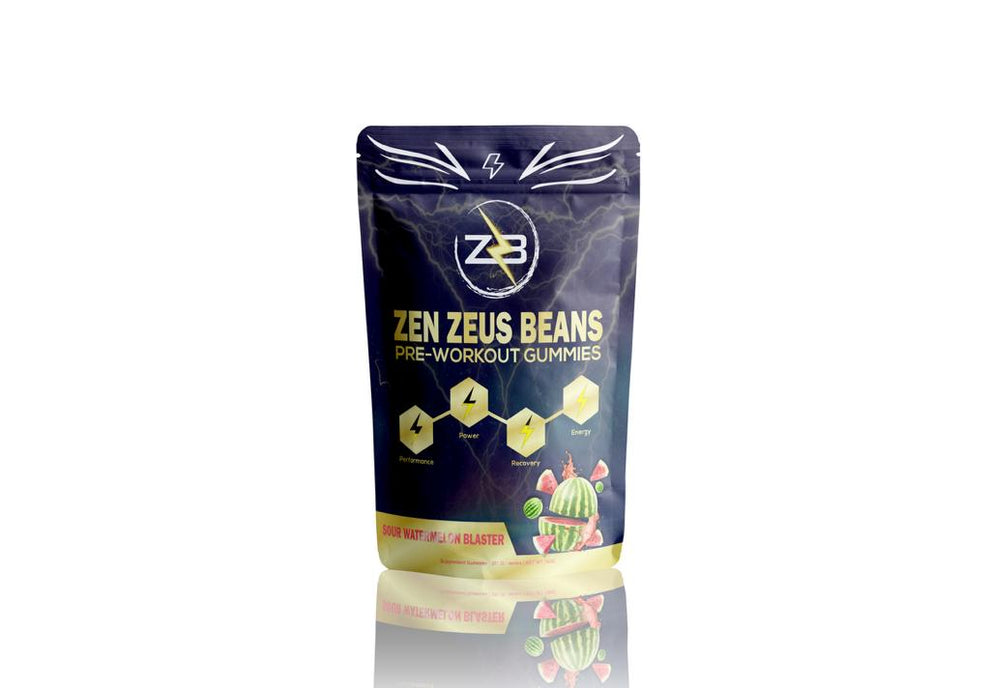 Preworkout-Gummies: Sour Watermelon Blasters – Zen Zeus Beans